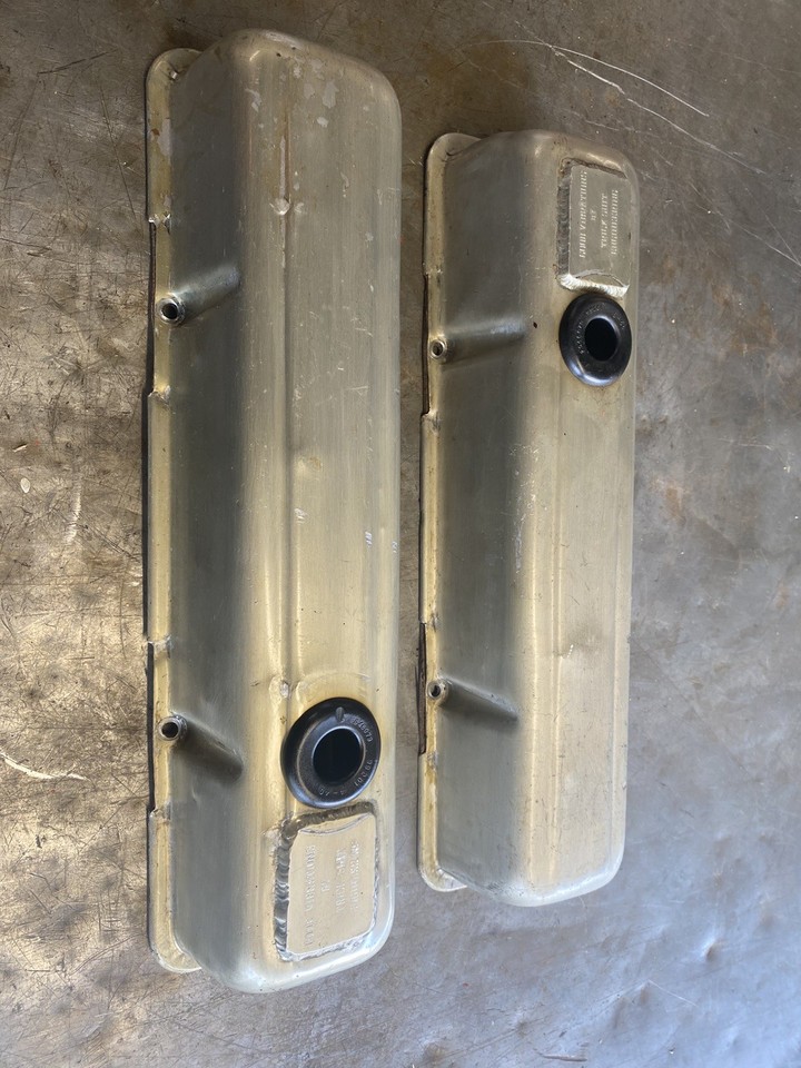 Good Vibrations Aluminum Valve Covers SBC Chevy Small Block 350 327 283 ...