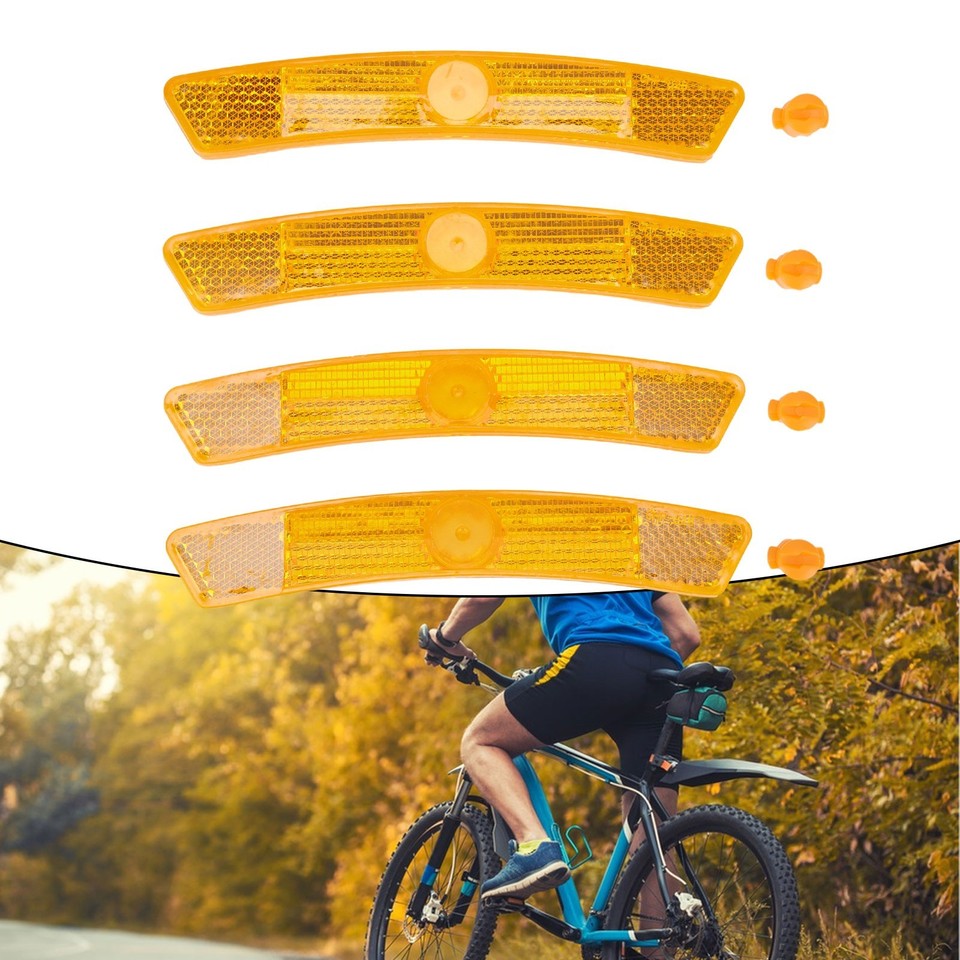 Bicycle Spoke Reflector Reflective Strips Outdoor Parts White/Yellow ...