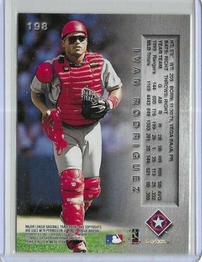 2000 Fleer/Skybox Metal #198 Ivan Rodriguez Texas Rangers | eBay