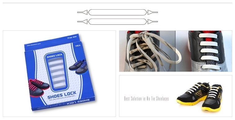 No Tie Athletic Elastic SILICONE SHOES LOCK Sneaker Shoelaces dress ...