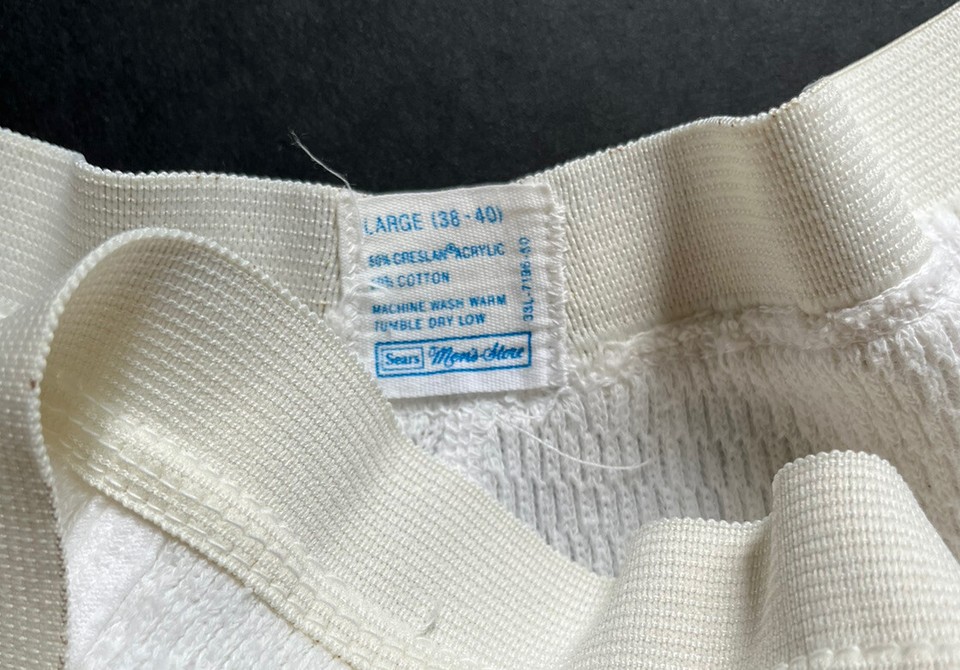 Vintage Sears Men's Store Thermal Waffle Knit Long Johns Underwear ...