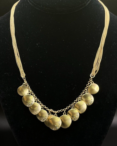 Kenneth Cole Light Gold Tone & Stones Fashion 18'' Necklace | eBay
