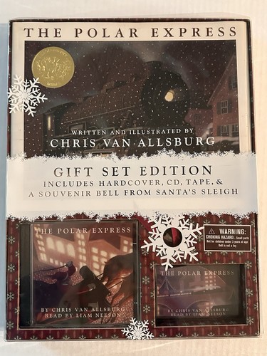 Polar Express Gift Set Hardcover Book CD Cassette Tape OG Packaging ...