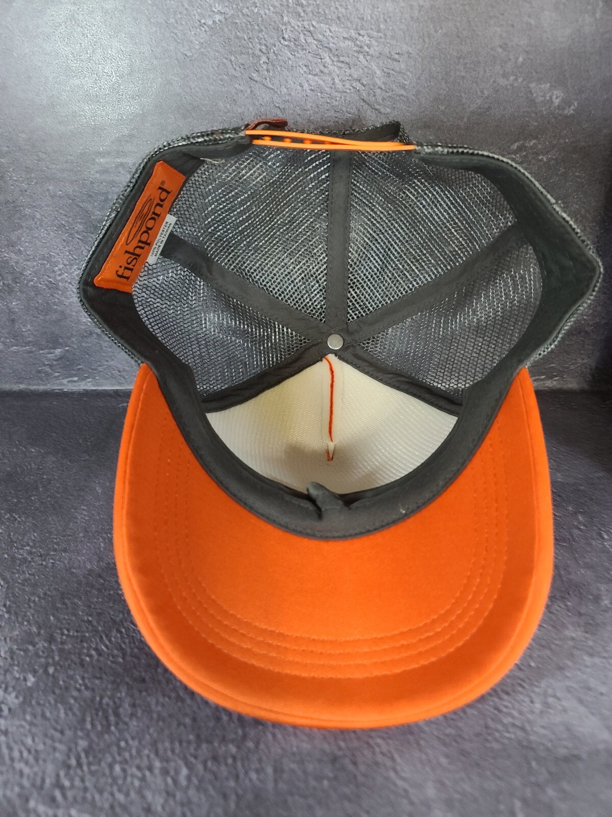 Fishpond Pescado Trucker Cutthroat Orange And Dark Grey Adjustable Cap ...