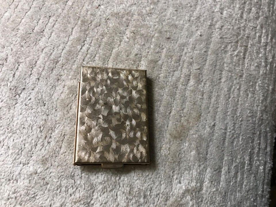 VTG 1950’s “PHONE DEX” GOLD METAL etched MINI POCKET size PHONE ...