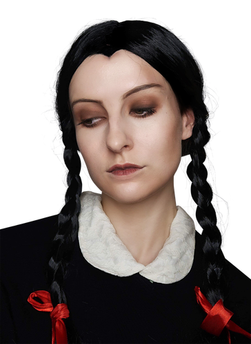 Wednesday Addams Wig Black Plaits Halloween Costume Wigs - by Allaura ...