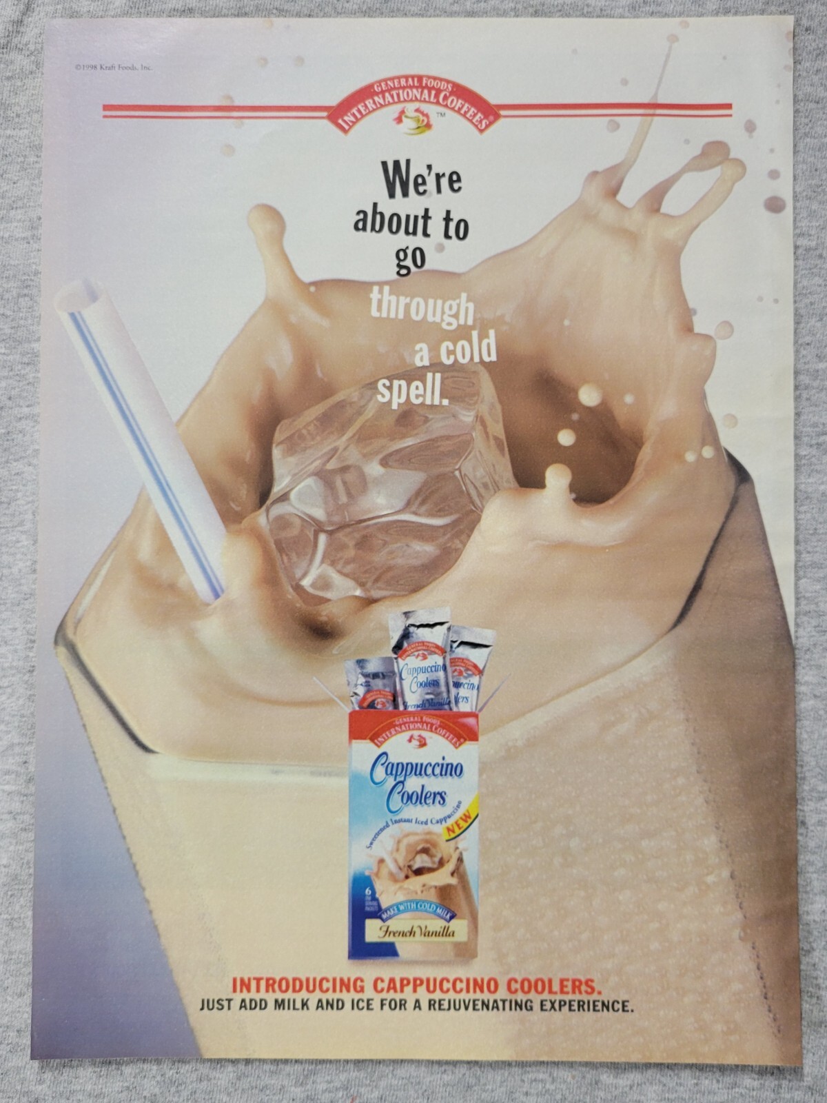 1998 Magazine Advertisement Page International Coffees Cappuccino ...