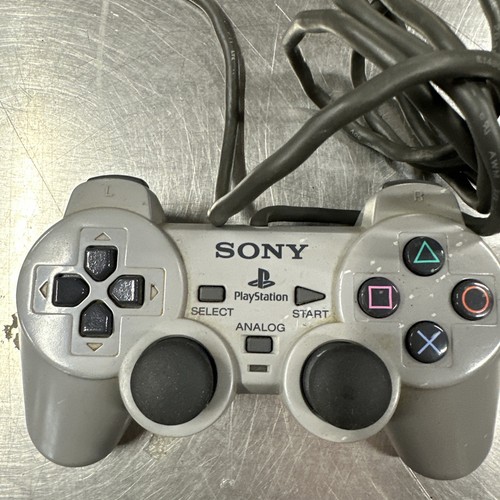 Official PlayStation 2 Gray SCPH-1200 Analog Controller Pad OEM PS1 PS2 ...