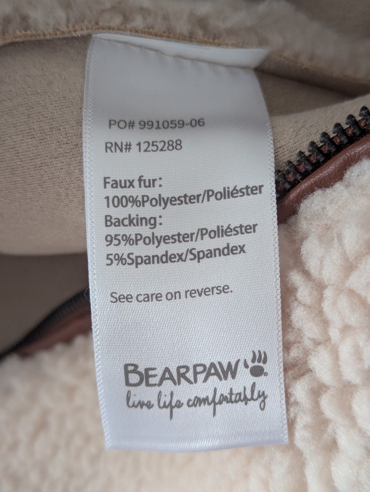 BEARPAW LADIES' MOTO SHEARLING JACKET CREAM SZ XXL | eBay