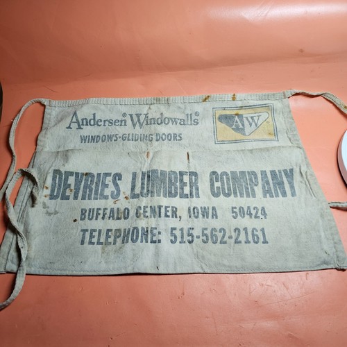 2 Vintage Iowa Carpenter Aprons Lumber Company Burt And Buffalo Center ...