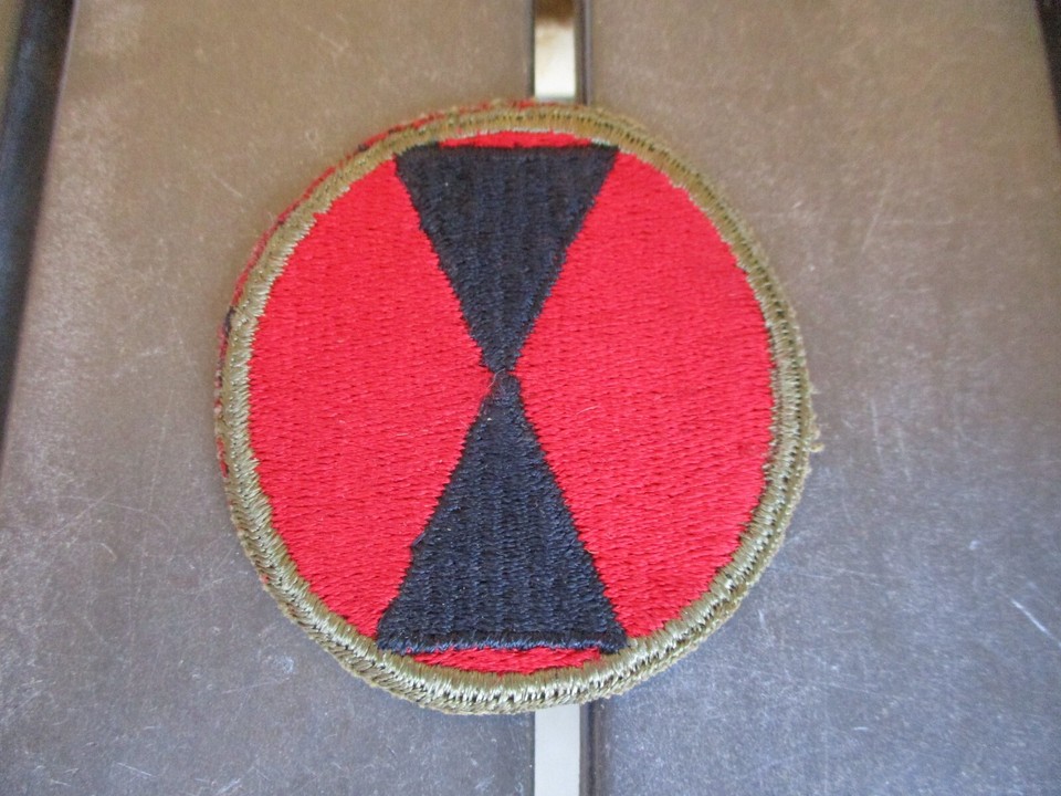 WWII Green Back 7th ID, 7th Infantry Division Greenback Patch | eBay