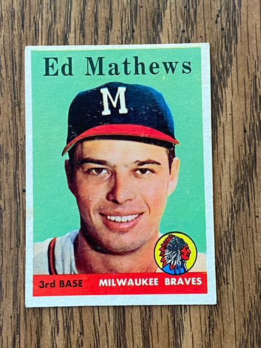 1958 Topps Set-Break #440 Eddie Mathews (Ed) Sharp Card | eBay