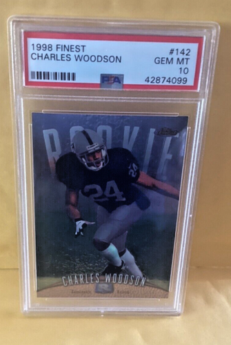 1998 Topps Finest #142 Charles Woodson RC HOF PSA 10 | eBay