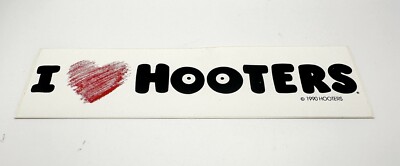 Vintage I Love Hooters Bumper Sticker 1990 | eBay