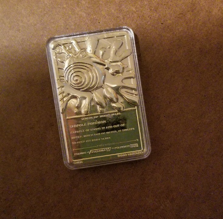 24k Gold Plated Nintendo Pokemon Poliwhirl Trading Card w/ Case Limited ...