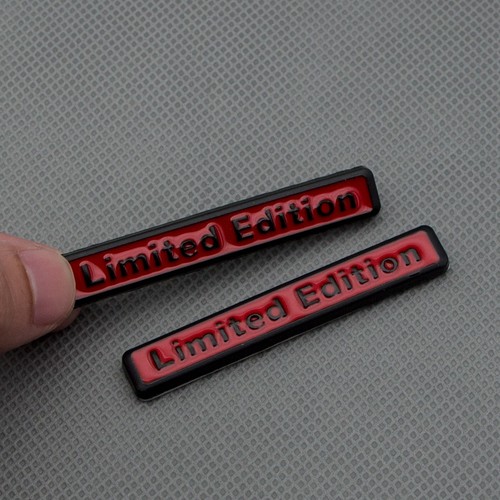 2Pcs Black Metal Red Coated Limited Edition Fender Badge Rear Trunk ...