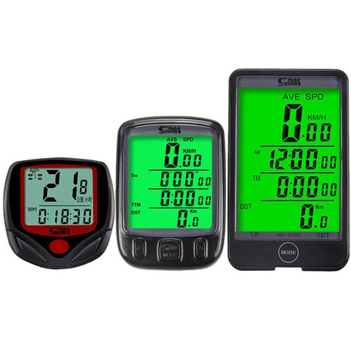 Waterproof LCD Digital Cycle Bike Computer Bicycle Speedometer Odometer ...