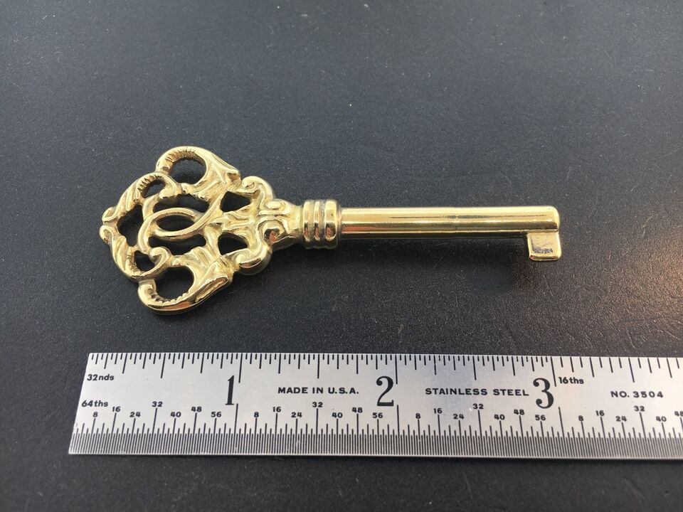 Fancy Brass Curio Cabinet Front Door key and Lock Set | eBay