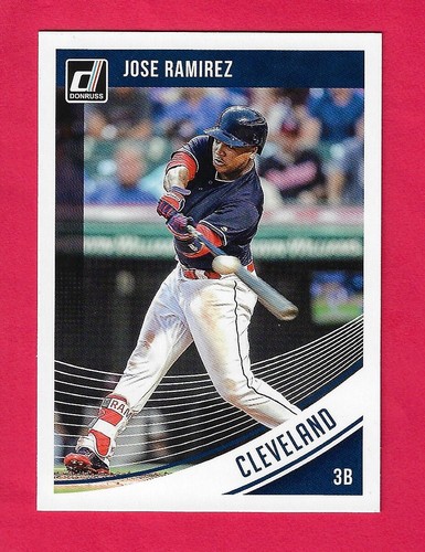 JOSE RAMIREZ 2018 Panini Donruss Baseball #173 Cleveland Indians BLUE ...