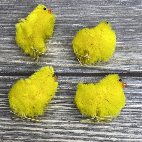 Vintage Handmade Yellow Pipe Cleaner Chicken 1.75” Lot of 4 | eBay