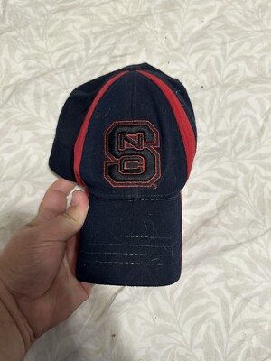 NC State Wolfpack Hat NCAA Black Red Fitted Hat Cap College | eBay