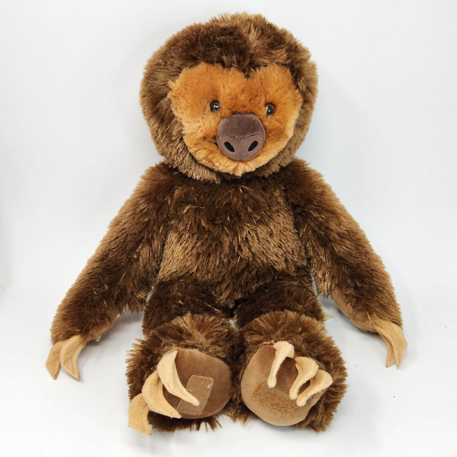 18" BIG BUILD A BEAR BROWN + TAN 3 TOED SLOTH HUGGING STUFFED ANIMAL ...