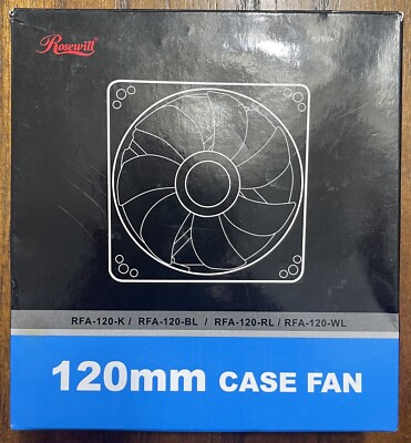 Rosewill RFA-120-RL Red Case Fan 120mm 3Pins 12V 0.45Amp, Screws ...