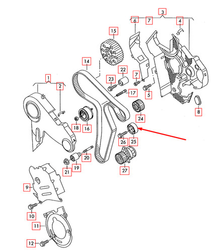 NEW AUDI A3 8P BELT TENSIONER PULLEY 03G109244 2.0TDI OEM | eBay