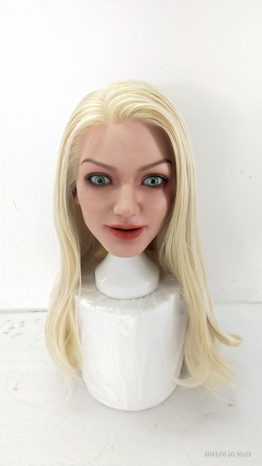 Full Silicone Sex Doll Head Realistic Implanted Hair mobile jawbone oral sex | eBay
