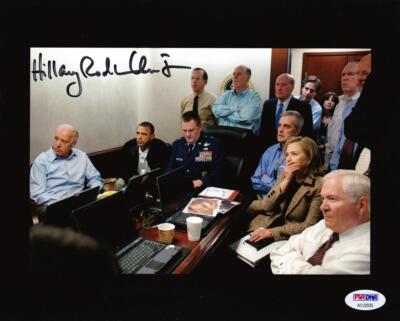 HILLARY CLINTON SIGNED AUTOGRAPHED WAR ROOM 8x10 PHOTO! * PSA/DNA | eBay