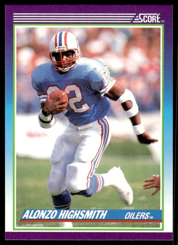 1990 Score Football Card Alonzo Highsmith Houston Oilers #138 | eBay