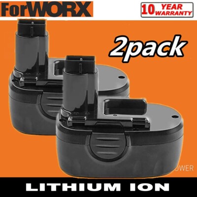 2Pack For Worx WA3152 18V 3.6Ah Battery WA3127 WG150 WG152 WG153 WG250 ...