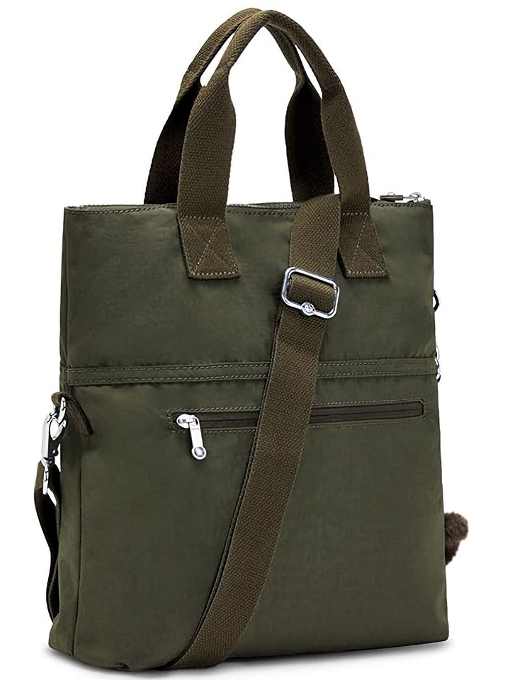 Kipling Eleva Large Convertible Shoulder Bag Nylon Crossbody Jade Green ...