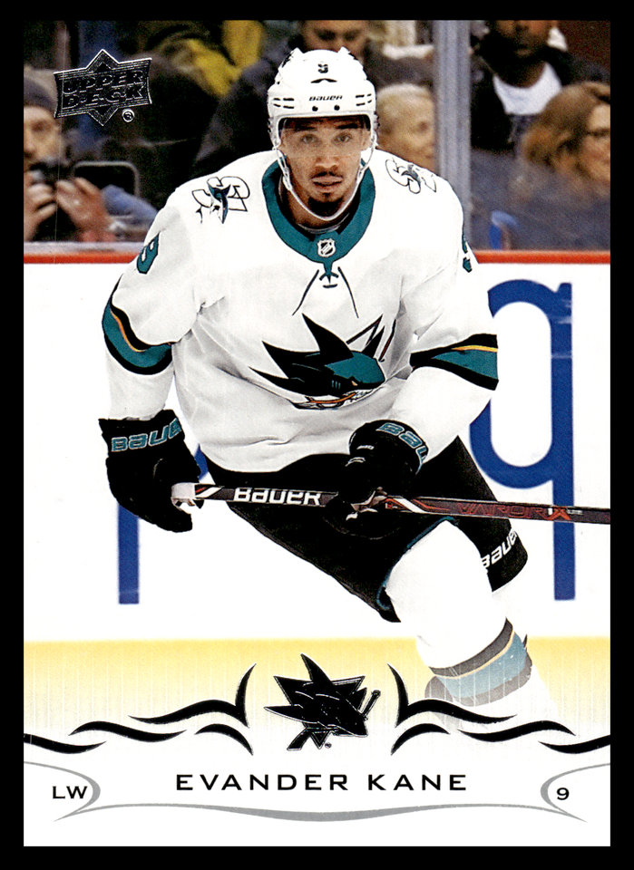 2018 Upper Deck Evander Kane #148 San Jose Sharks NHL Hockey Base Set ...