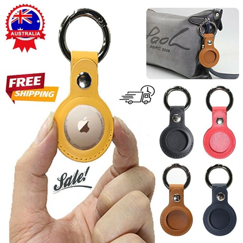 For Apple AirTag Luxury Leather Case Cover AirTags Location Tracker ...