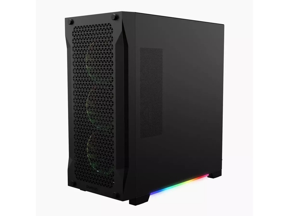 mesh pc case atx mid tower computer ATHENA P1 + 4pipe air cooler HSF ...