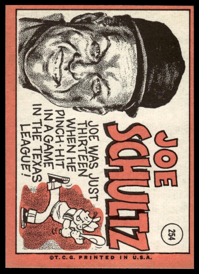 1969 Topps #254 Joe Schultz | eBay