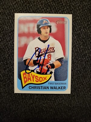 Christian Walker Signed 2014 Topps Heritage Minor League Rc Orioles ...