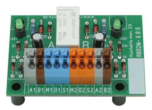 Relais Platine bistabil 2 x UM mit WAGO Klemmen für die Modellbahn ...