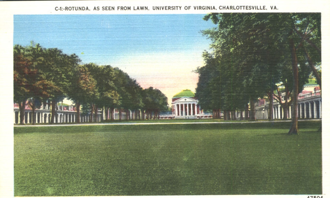 Rotunda as seen from Lawn University of Virginia Charlottesville ...