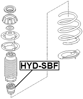 Front Bumper Spring Febest HYD-SBF Oem 54626-3X000 | eBay