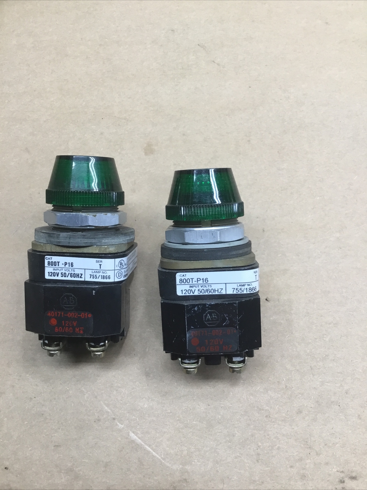 Allen Bradley 800T-P16G Pilot light GREEN Lot Of 2 #1055k24iac | eBay