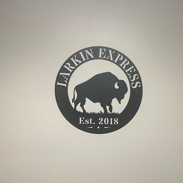 Personalized Bison Circle Metal Sign, Buffalo Metal Art Wall Decor ...