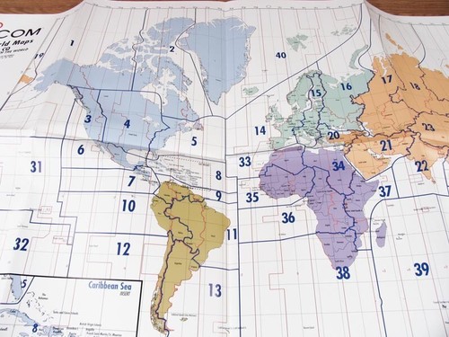 LARGE POSTER SIZED ICOM WORLD DX & ITU ZONES MAP | eBay