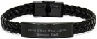 Leather Bracelet in Memory of Bouns Dad,Memorial Sympathy Gift Engraved ...