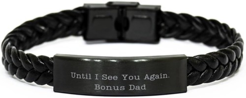 Leather Bracelet in Memory of Bouns Dad,Memorial Sympathy Gift Engraved ...