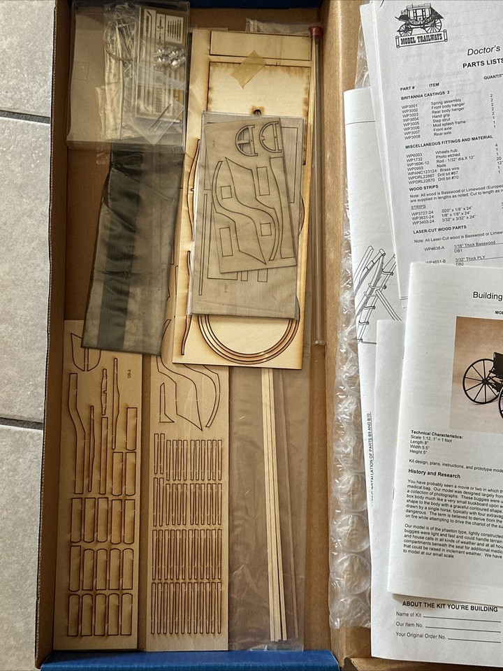 Model Expo Model Trailways MS6003 19C. Doctor Buggy 1:12 Scale | eBay