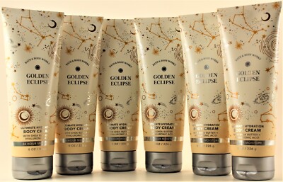 QTY 6 - Bath & Body Works GOLDEN ECLIPSE Body Cream Lotion Moisturizer ...