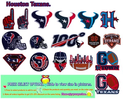 Houston Texans 🏈 NFL Patches logo iron,sew ️from Thai by USPS agent🚚 | eBay