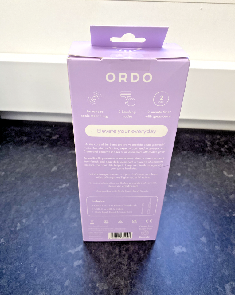 ORDO Sonic Lite Charging Electric Toothbrush - Lavender | Purple | eBay UK